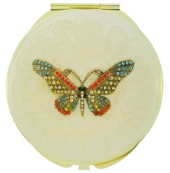 Kubla Crafts "Butterfly" Compact Mirror | The Hawaii Store
