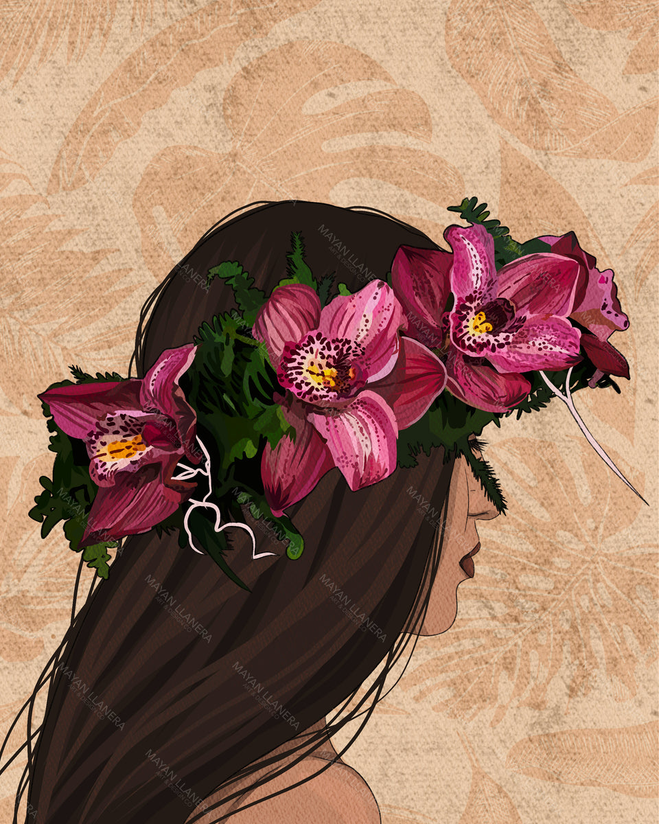 "Mele" Art Print by Mayan Llanera- 8"x10" | The Hawaii Store